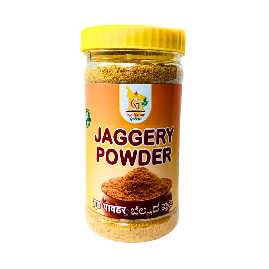 KOLHAPUR GREENS GREENS Pure Deshi Gul Jaggery Powder, Sakhi SHG, Natur