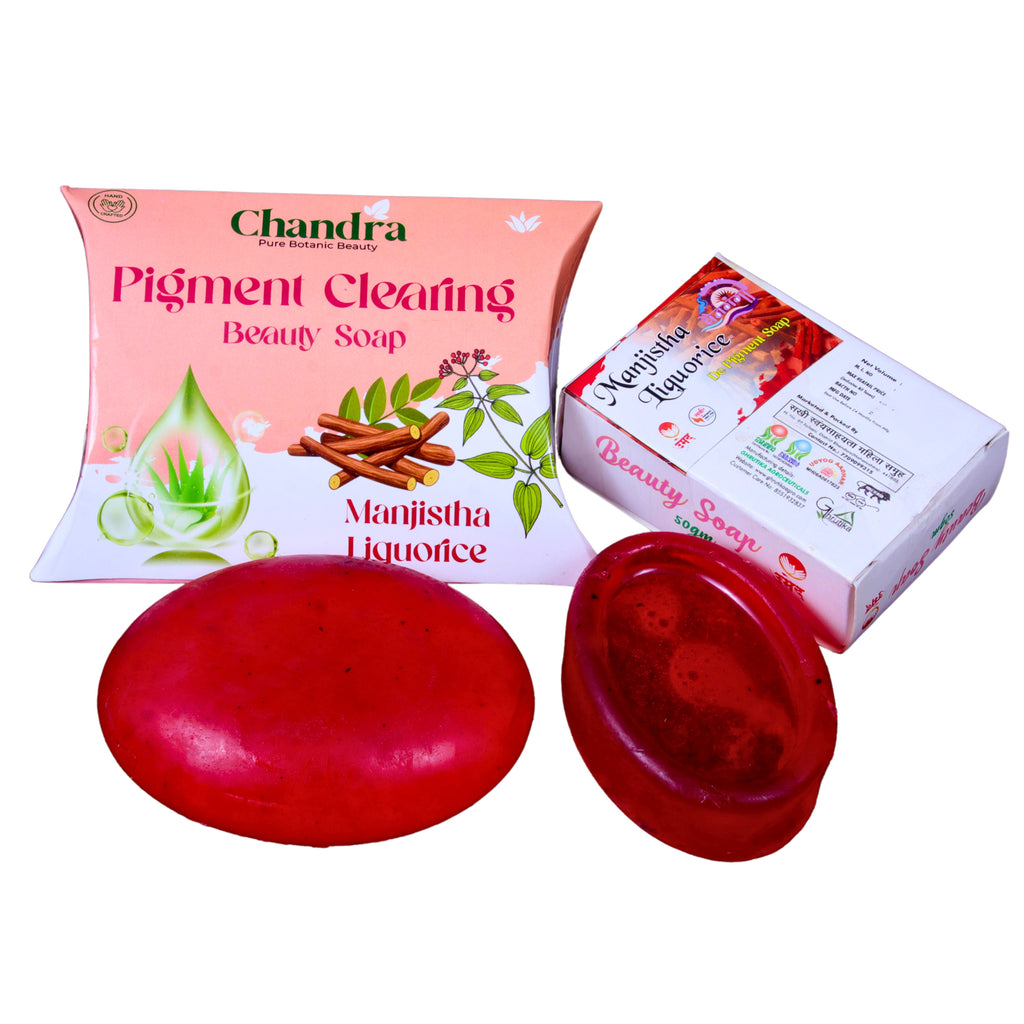 VAINGANGA , Sakhi SHG, Manjishtha Liquorice Pigment Soap, Made By Natu