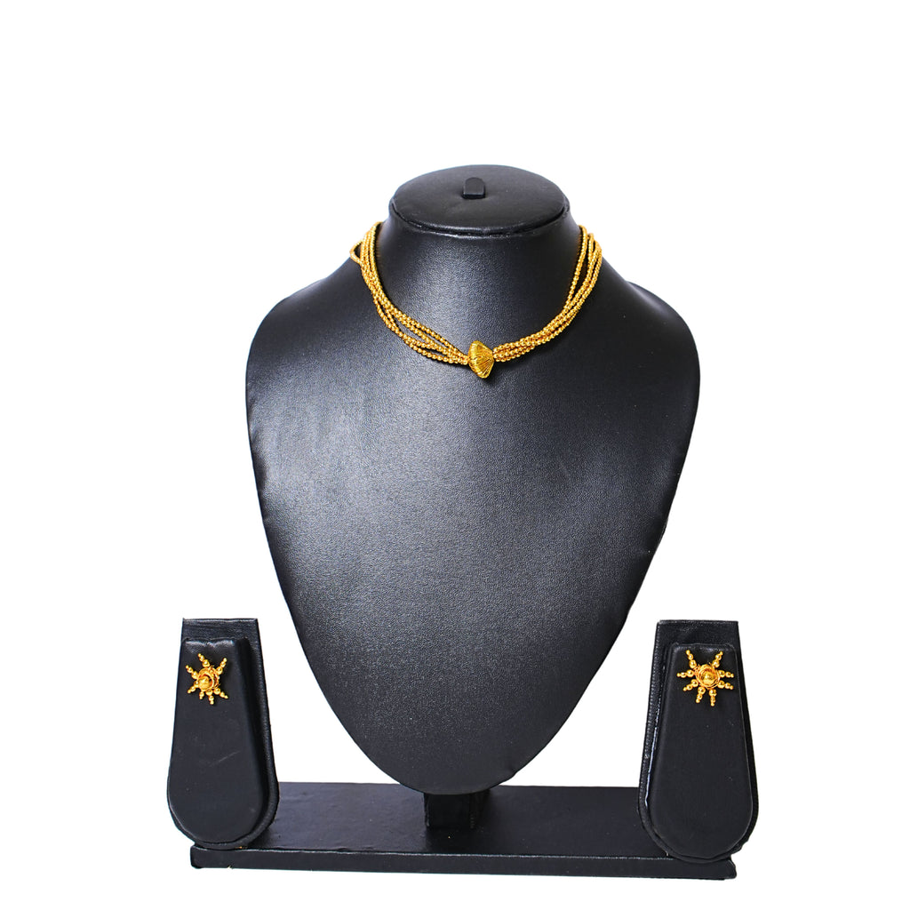 EKTA HANDMADE JEWELLERY Golden Jondhale Mani Har Artificial Necklace ...