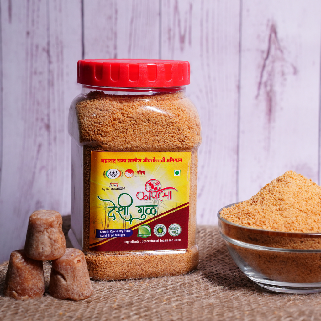 KAPILA Pure Deshi Gul Jaggery Powder, Natural, Chemical Free, 450gm Ja