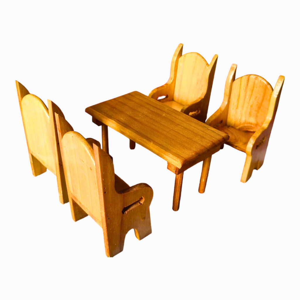 CHOUNDESWARI ShowPiece Table & Chair Wooden Craft - handcrafted artisan ...