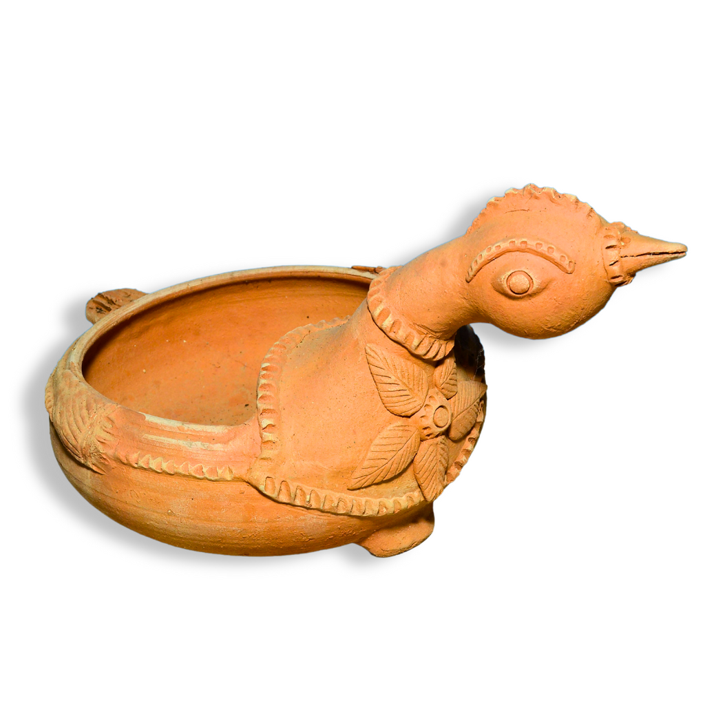 ARTISAN TERRACOTTA DUCK STAND, Made By Natural Soil, Local Craftsmansh