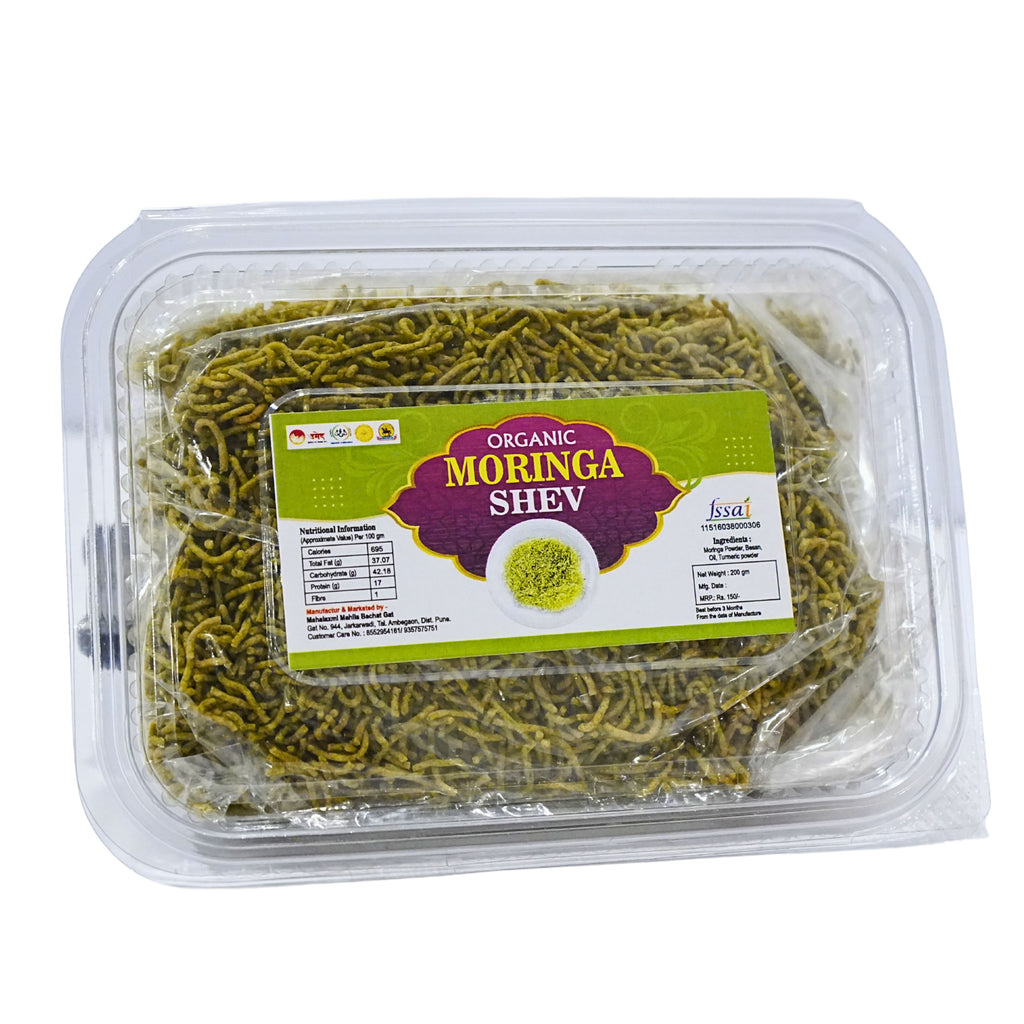 MAHALAXMI Handmade Moringa Shev Pack of 200 gm Traditional Crispy ...