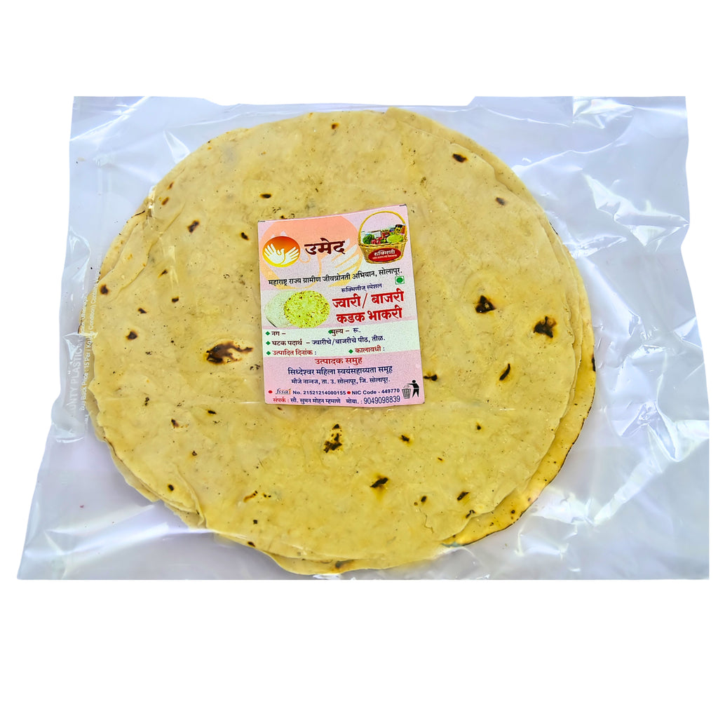 Jowar Kadak Bhakri (Roti) – 180gm | Gluten-Free, Healthy Millet Roti by ...