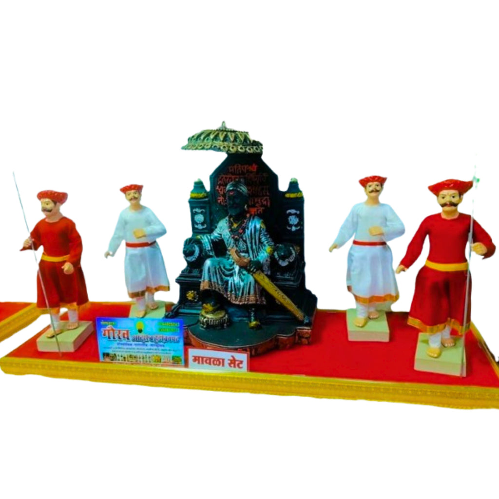SADARAM Traditional Mavala Set with Shivaji Maharaj Handcrafted Earthen ...