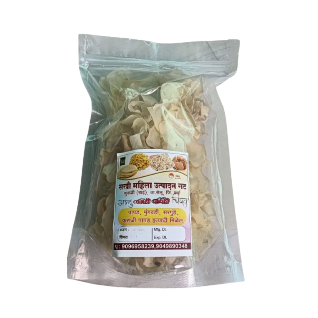 Handmade Potato Chips by Sakhi SHG – Crispy & Fresh Snack | 100gm Pack